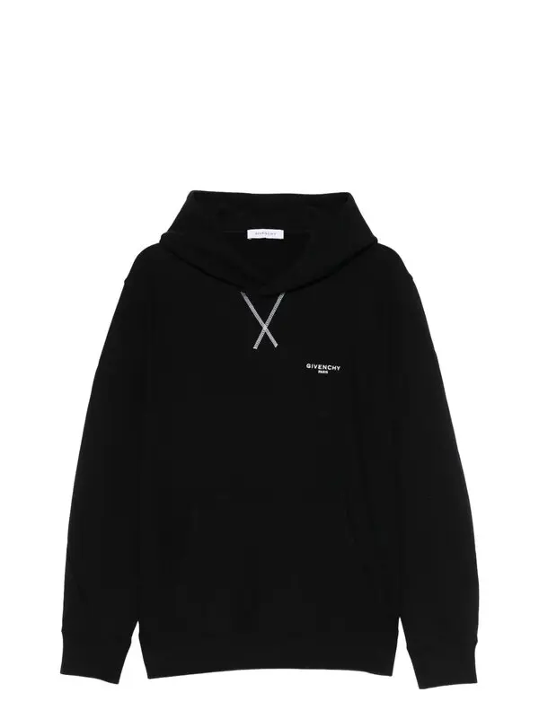Givenchy Embroidered Brushed Fabric Hoodie - Black