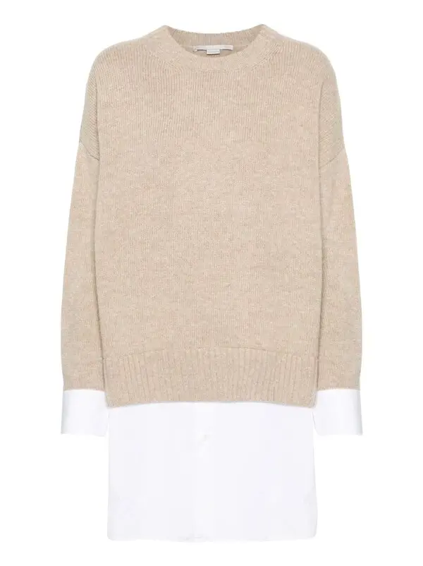 Stella McCartney Layered-effect Jumper - Nude & Neutrals