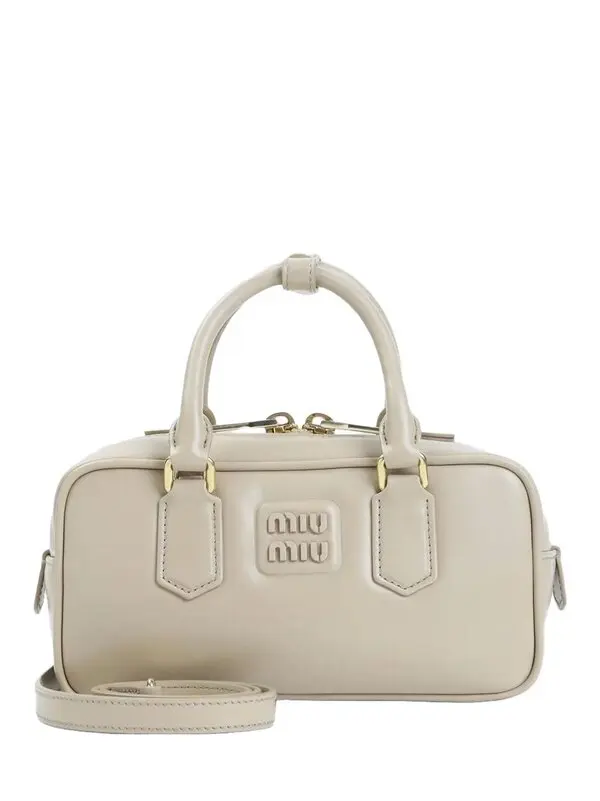 Miu Miu Arcadie Leather Bag - Nude & Neutrals