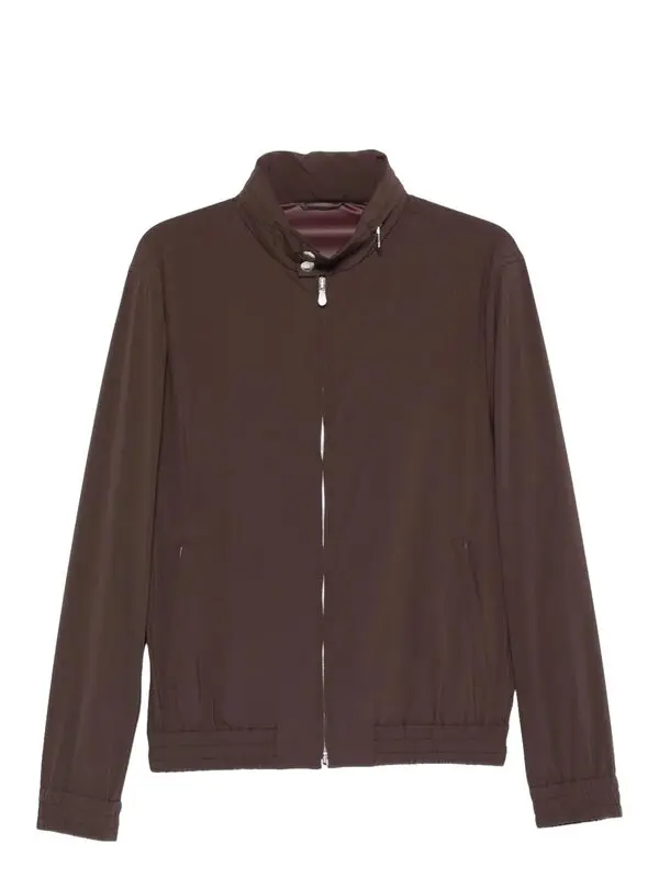 Brunello Cucinelli Membrane Nylon Jacket With Removable Hood - Brown