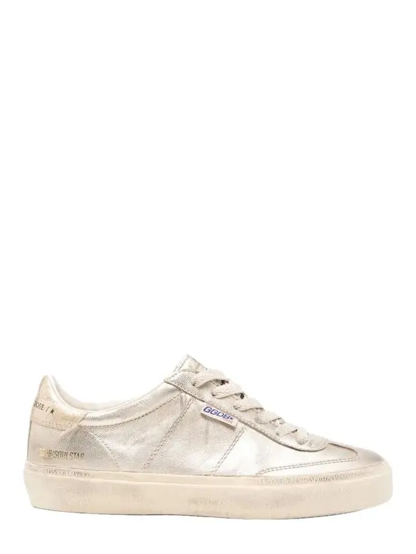 GOLDEN GOOSE Soul Star Laminated Leather Sneakers - Metallic