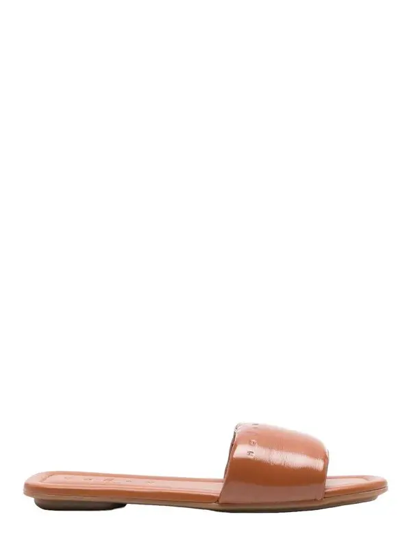 Hogan Leather Slide - Brown