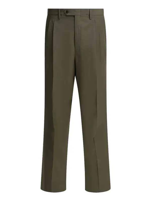 Prada Wide Leg Wool Pants - Green