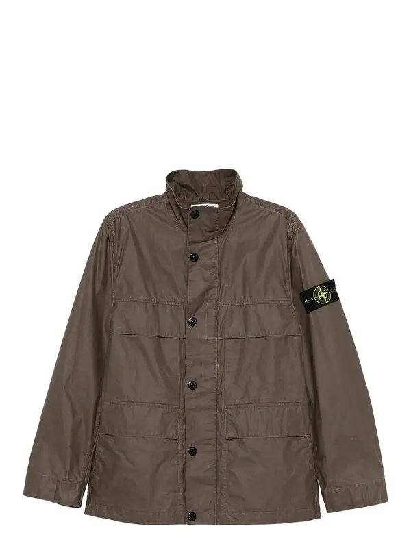 Stone Island Waxed Cotton Tela Field Jacket - Brown