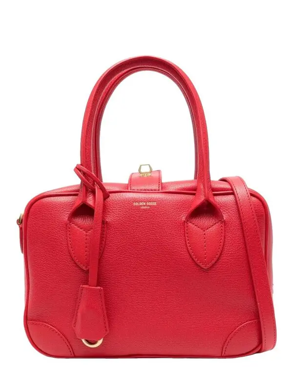 GOLDEN GOOSE Grained Leather Top Handle Bag - Red