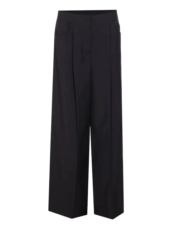 Fendi Wool And Mohair Pants - Black