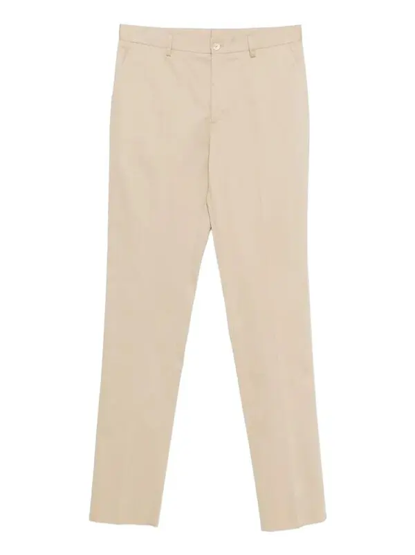 Etro Straight-leg Cotton Trousers - Nude & Neutrals