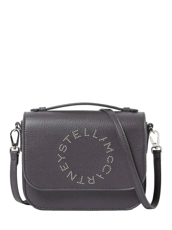 Stella McCartney Crossbody Messenger Bag With Logo - Grey