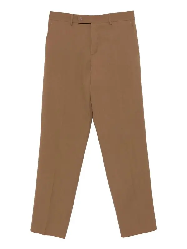 Fendi Wool Cigarette Trousers - Brown