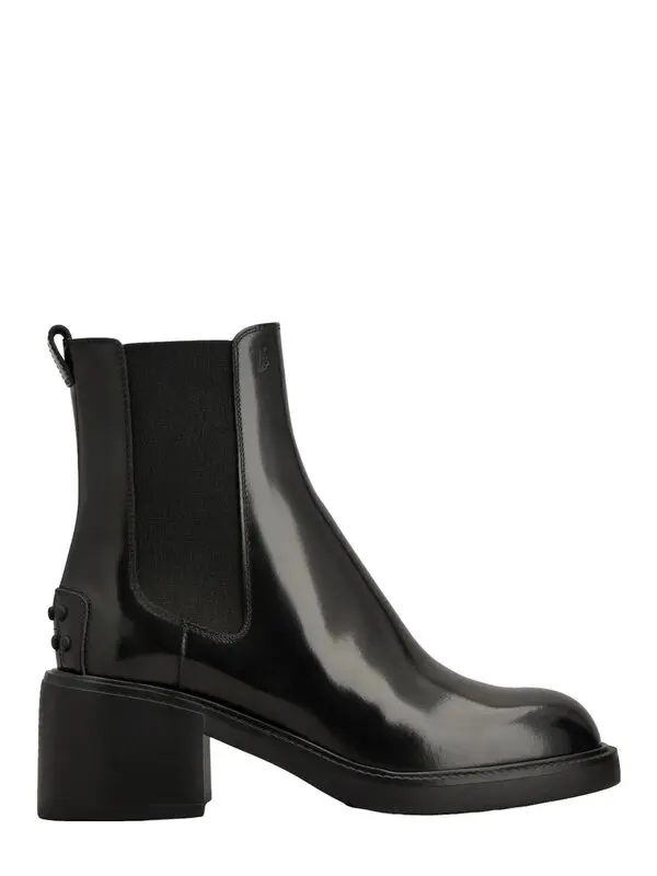 TOD`S Leather Chelsea Boots - Black