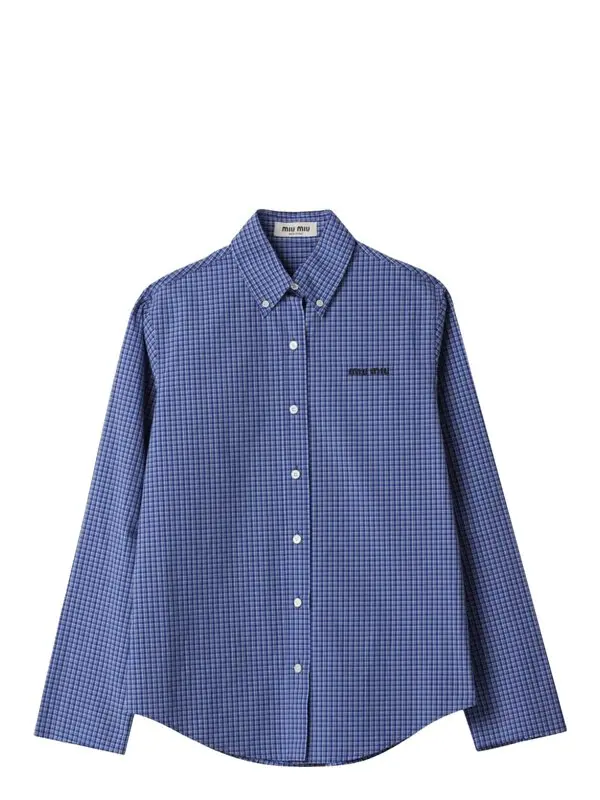 Miu Miu Checked Shirt - Blue