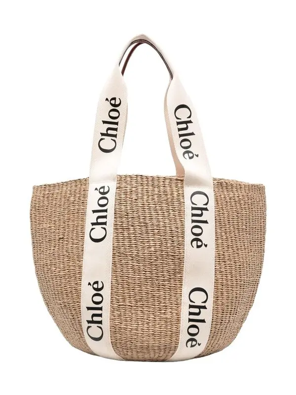 Chloé Large Woody Basket Bag - Nude & Neutrals