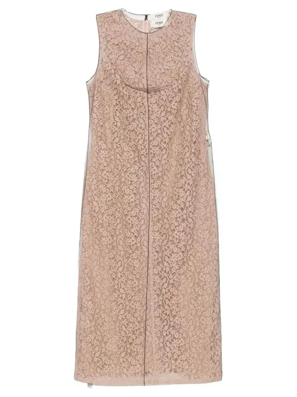 Fendi Lace Midi Dress - Pink & Purple