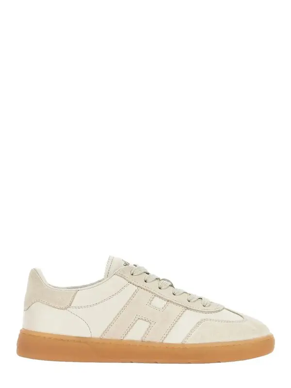 Hogan Nappa And Suede Sneakers - Nude & Neutrals