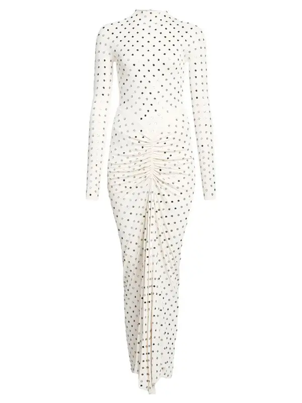 Alaïa Jersey Strass Draped Dress - Nude & Neutrals