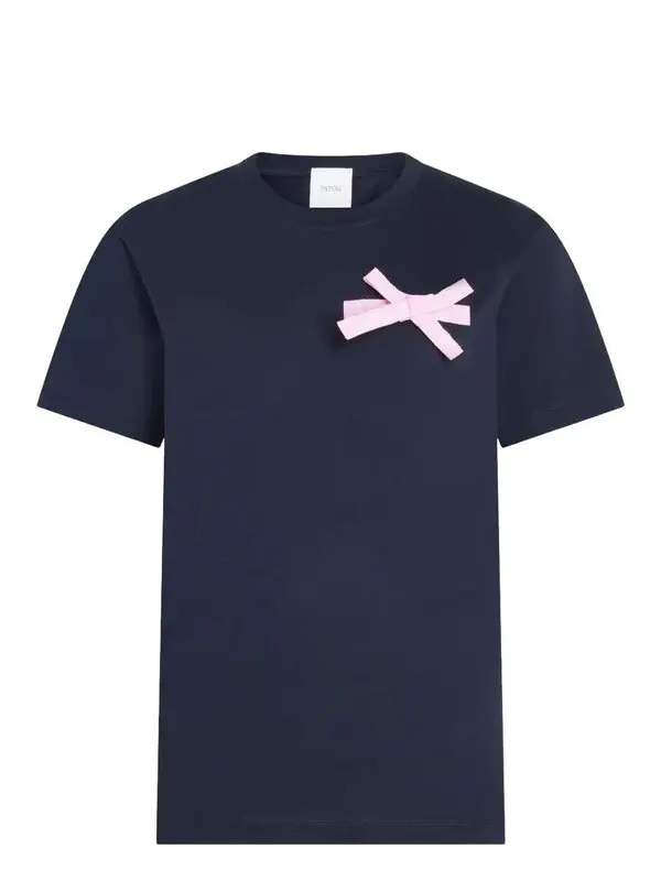 PATOU Bow T-shirt - Blue