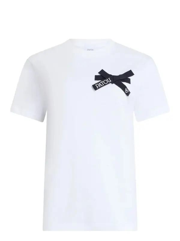 PATOU Bow T-shirt - White