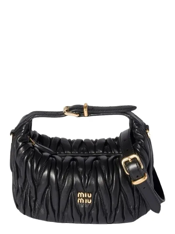 Miu Miu Nappa Matelassé Pouch - Black