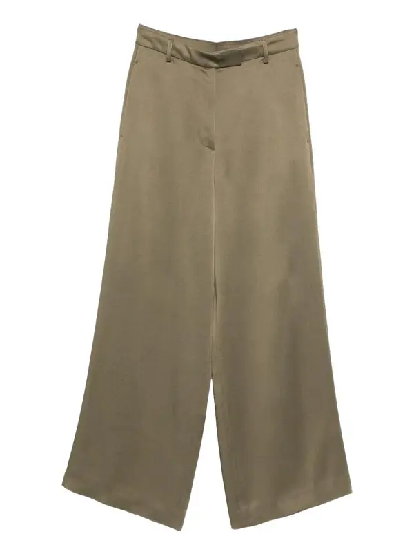 Dries Van Noten Wide Leg Trousers - Green