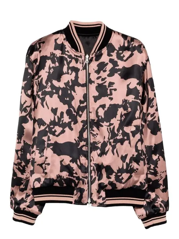 Dries Van Noten Volker Reversible Bomber Jacket - Pink & Purple