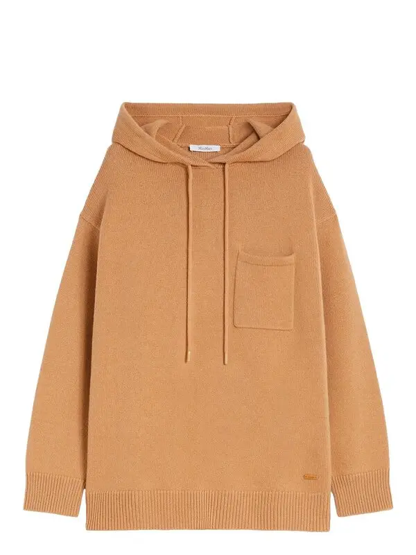Max Mara Wool And Cashmere Hoodie - Brown