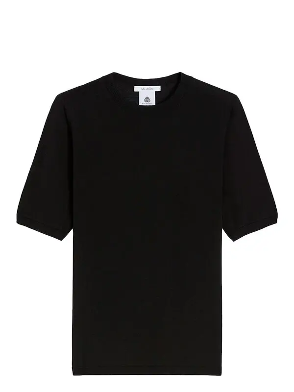 Max Mara Short Sleeve Wool Sweater - Black