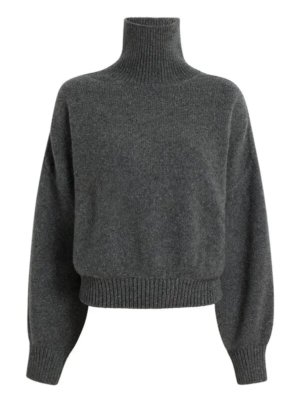 Khaite Willem High Neck Cashmere Sweater - Grey