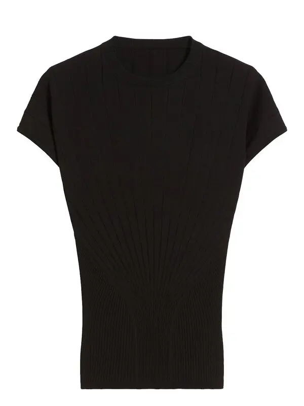 Sportmax Ribbed Viscose Sweater - Black