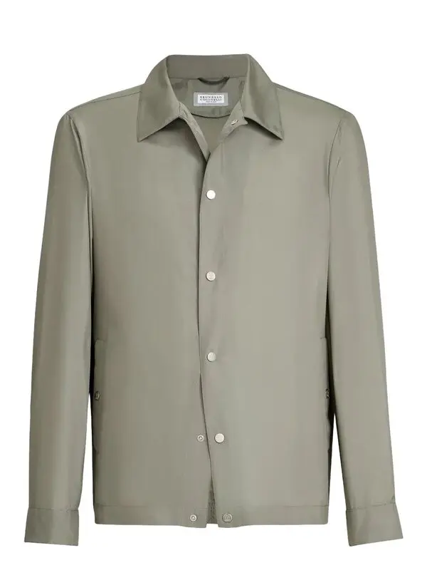 Brunello Cucinelli Unlined Silk Membrane Jacket - Green