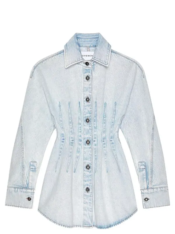Givenchy Denim Shirt Dress - Blue