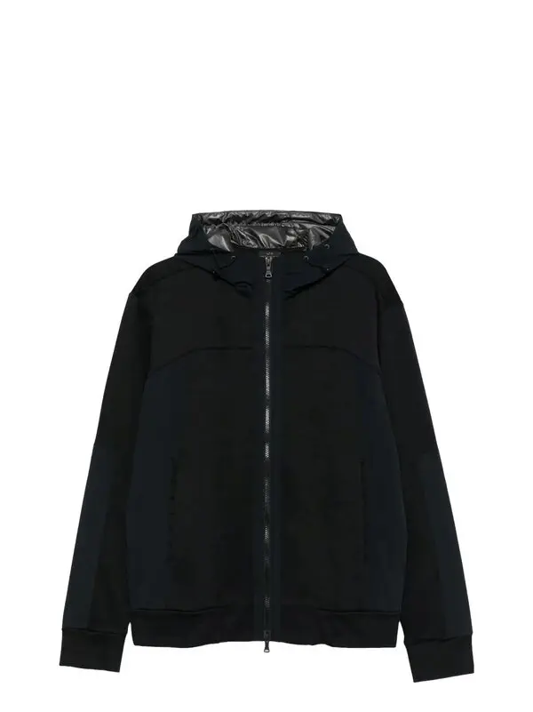 Paul & Shark Cotton And Nylon Zip-up Hoodie - Black