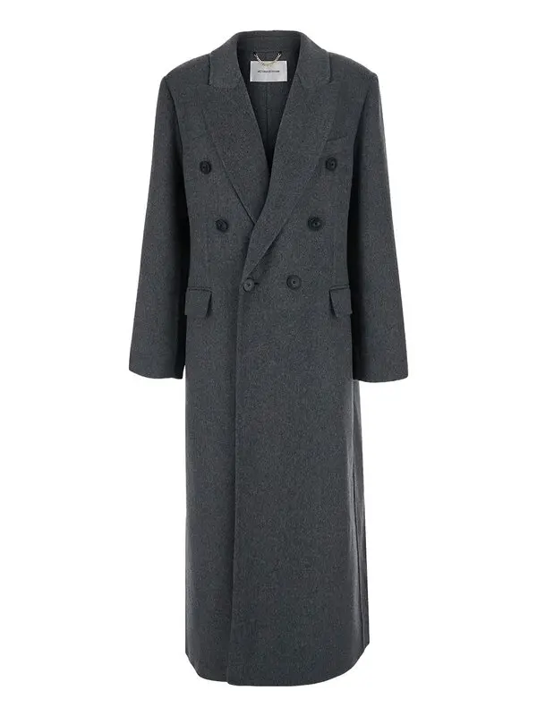 Victoria Beckham Dolce & Gabbana Double-breasted Wool Coat - Grey