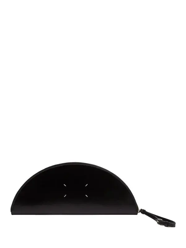 MAISON MARGIELA Large Leather Half Moon Clutch - Black
