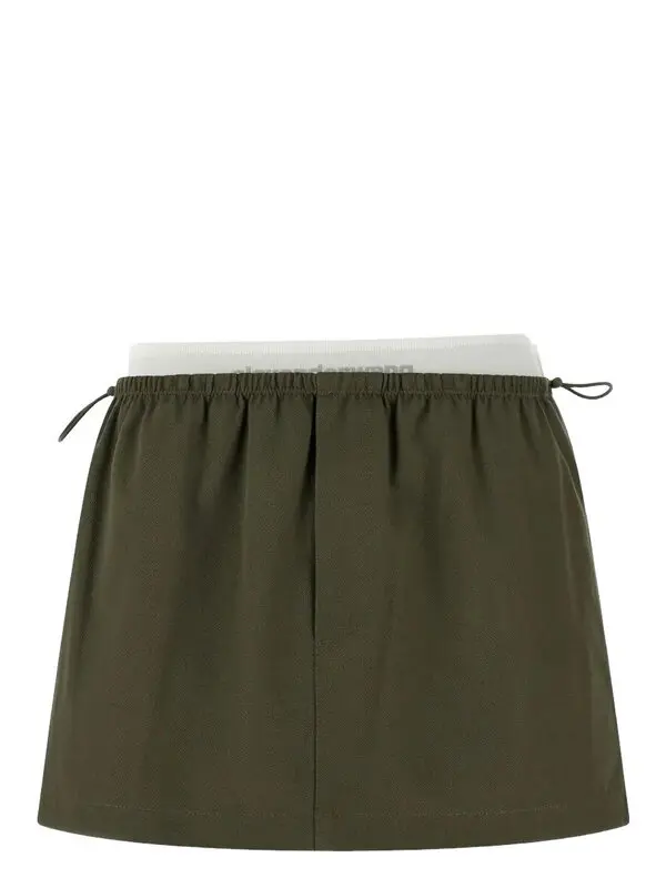Alexander Wang Mini Logo Skirt - Green