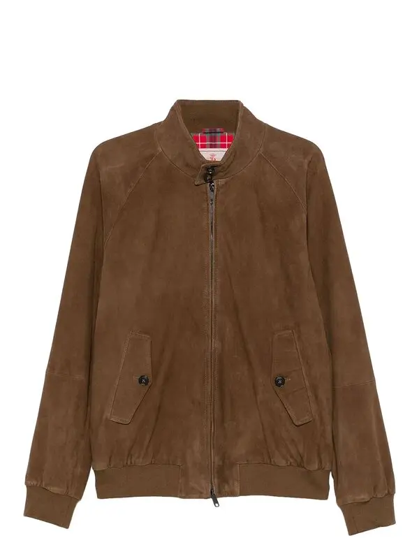 BARACUTA G9 Harrington Suede Jacket - Brown