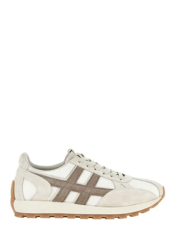 Hogan 86er Suede And Mesh Sneakers - Nude & Neutrals