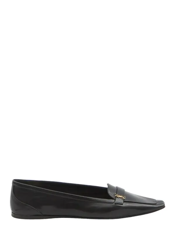 Saint Laurent Smooth Leather Ballerinas - Black