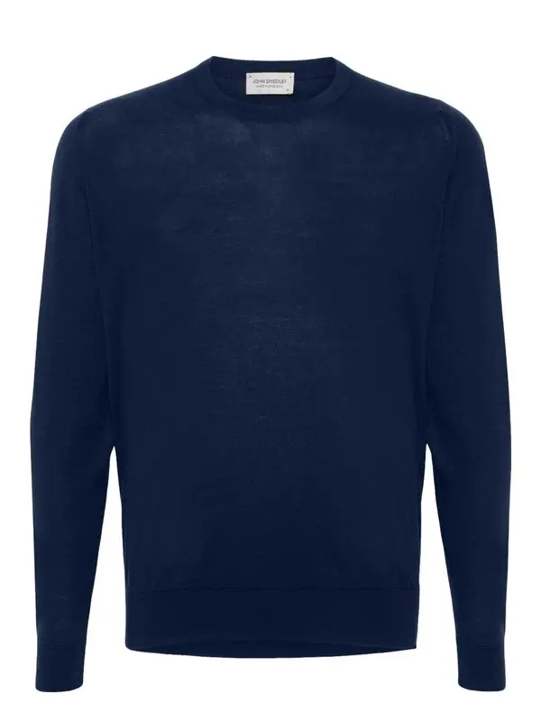 John Smedley Rowland Cotton Jumper - Blue