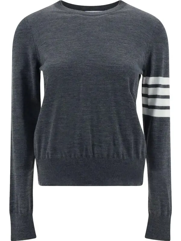 Thom Browne 4-bar Merino Wool Pullover - Grey