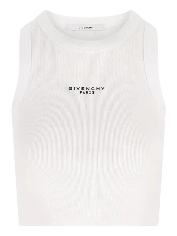 Givenchy Cropped Cotton Top - White