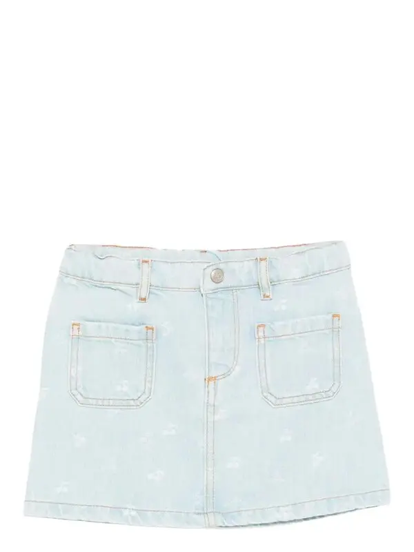 Bonpoint Tison Denim Jacquard Skirt - Blue