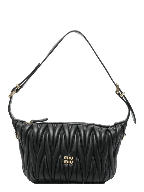 Miu Miu Quilted Nappa Pouch - Black