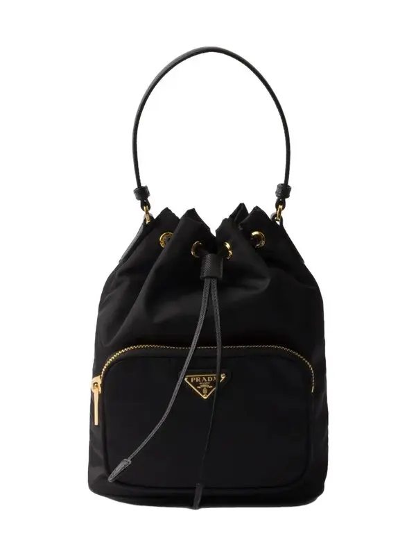 Prada Re-nylon Duet Bucket Bag - Black