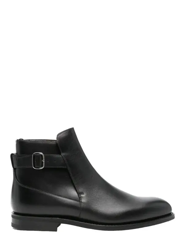Church's Leather Buckled Ankle Boots - Black