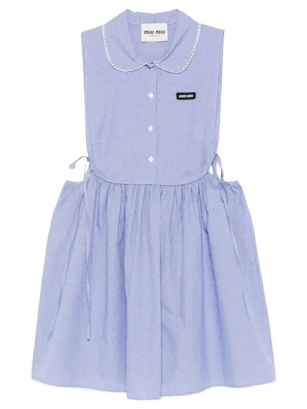Miu Miu Vichy Cotton Dress - Blue