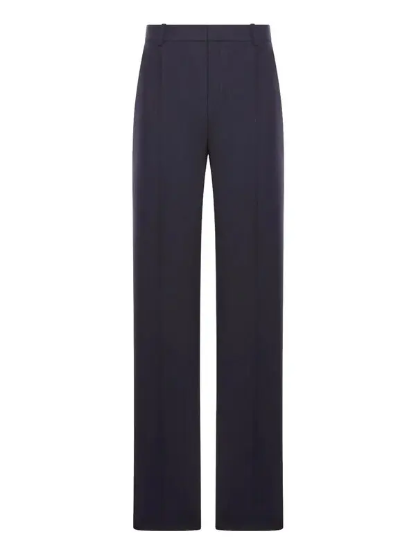 Saint Laurent High-waisted Wool Tailored Pants - Blue