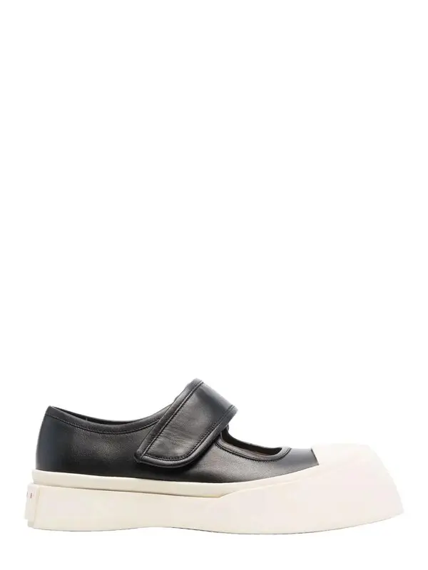 Marni Leather Mary Jane Sneakers - Black