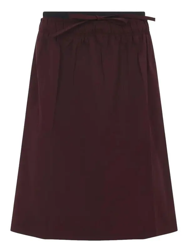 Prada Midi Skirt With Adjustable Waist - Red
