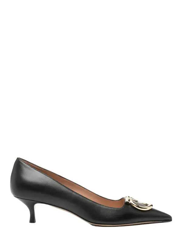 FERRAGAMO Lara Leather Pumps - Black