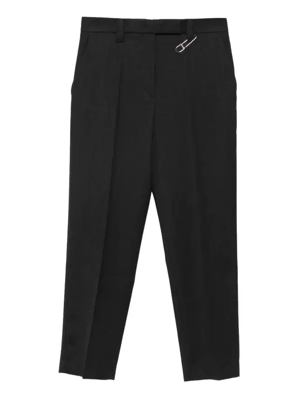 Prada Wool Pants With Pleat And Pin - Grey